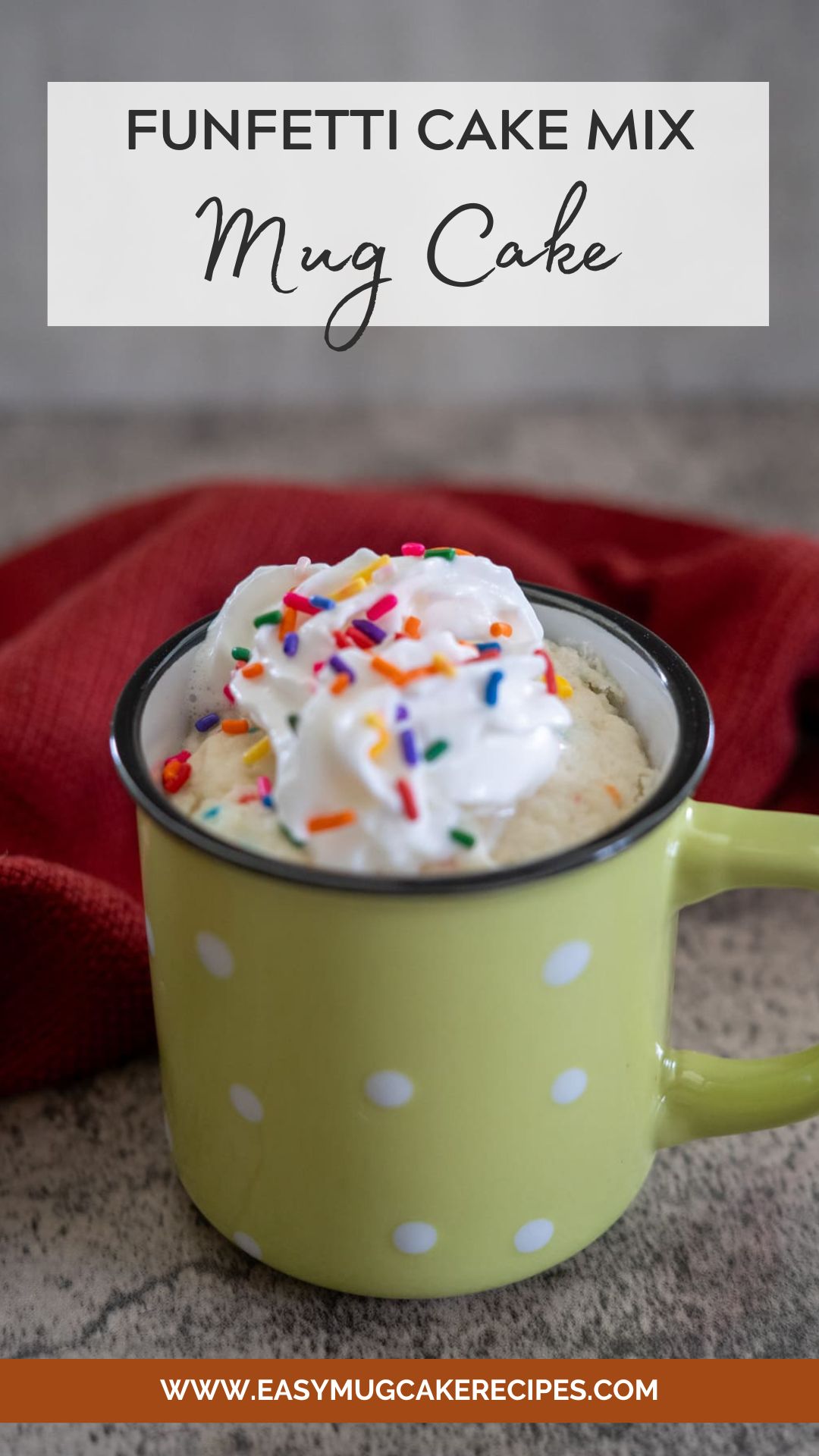 Funfetti Cake Mix Mug Cake